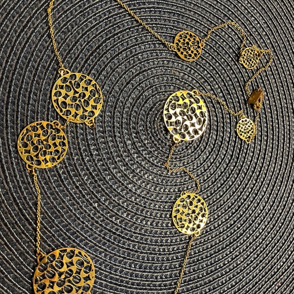 Coach | Jewelry | Coach Gold Circle Link Necklace | Poshmark
